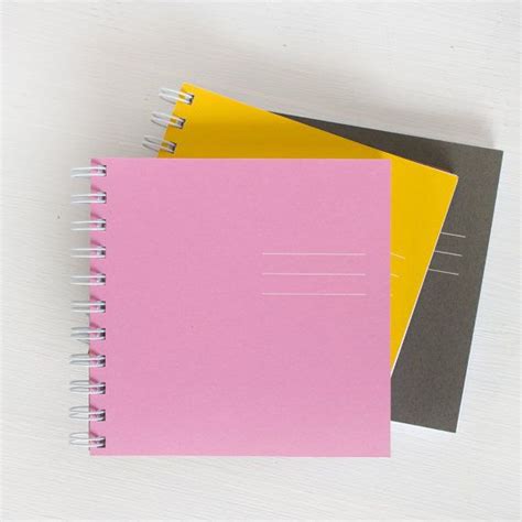 Pressed Square Notebook By Lettercdesign On Etsy