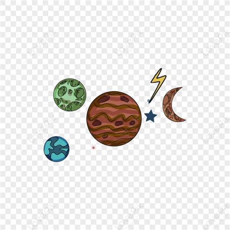 우주 행성 달 일러스트 별 혹성 아름다운 만화 Png 일러스트 무료 다운로드 Lovepik