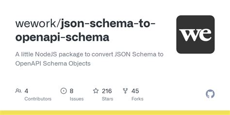 github wework json schema to openapi schema a little nodejs package