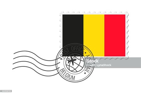 ベルギー郵便切手白い背景にはがきのベクターイラストとベルギーの国旗 Sendのベクターアート素材や画像を多数ご用意 Send