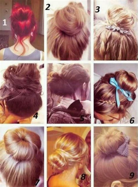 Different Types Of Buns Types Of Hair Bun Stylish Hair Hair Inspiration