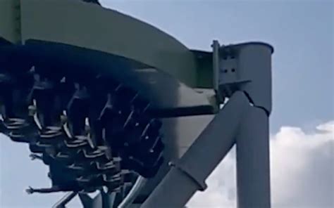 Man Spots Huge Crack In Amusement Park Roller Coaster