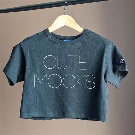 Champion Crop Top Mockup Champion Mockup Crop Top Mock Up Champion