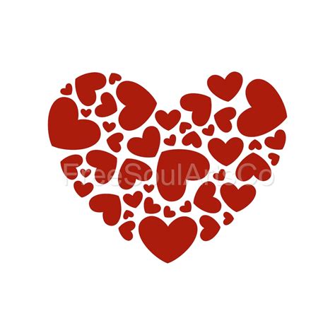 Happy Valentines Day Svg Mosaic Heart Svg Love Hearts Svg Hearts In