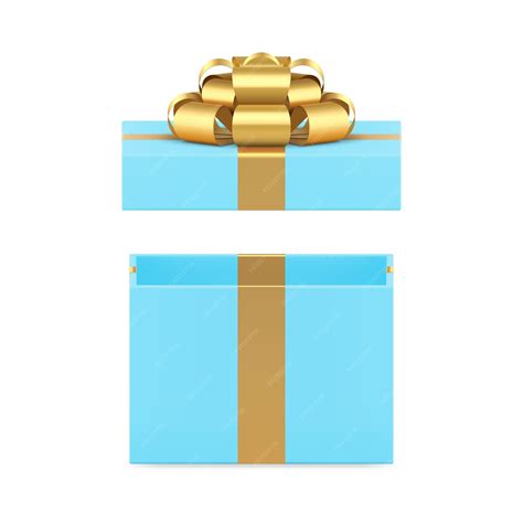 Premium Vector Blue Wrapped Open T Box Rectangular Pack With
