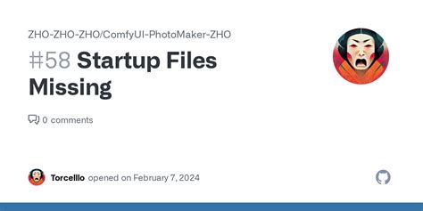 Startup Files Missing · Issue 58 · Zho Zho Zhocomfyui Photomaker Zho