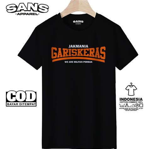 Jual Sans Tshirt Baju Kaos Garis Keras Militan Persija Kaos Persija