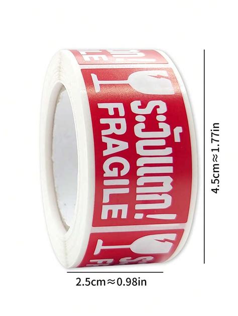Roll Fragile Warning Labels Stickers For Handling Delicate Items Fragile Do Not Crush