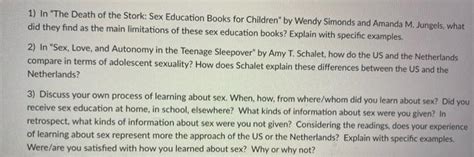 1 In The Death Of The Stork Sex Education Books