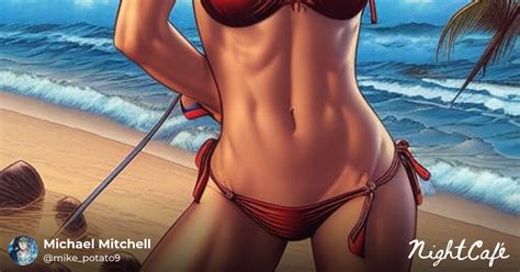 Bikini Bikini Illustration In Comic Book Style