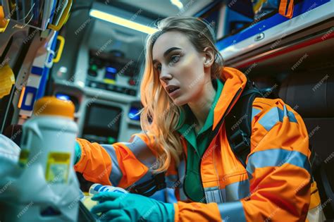 Premium Photo Female Paramedic With Patient Women Doctor Emergency Or