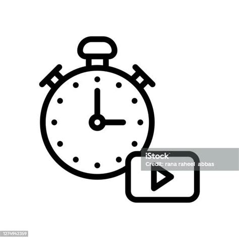 타임러 또는 시계 벡터가 있는 라이브 및 스트리밍 관련 플레이 버튼은 라인 스타일로 0명에 대한 스톡 벡터 아트 및 기타 이미지 0명 Mp3 플레이어 매스컴 Istock