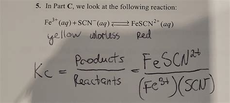 Solved 5 In Part C We Look At The Following Reaction Chegg