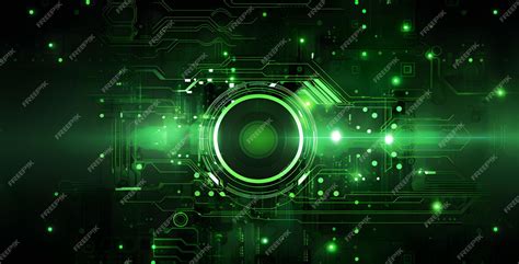 Premium Photo Abstract Green Futuristic Background In The Style Of