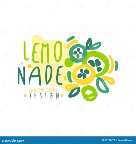 Lemonade Logo Original Design Colorful Hand Drawn Vector Illustration