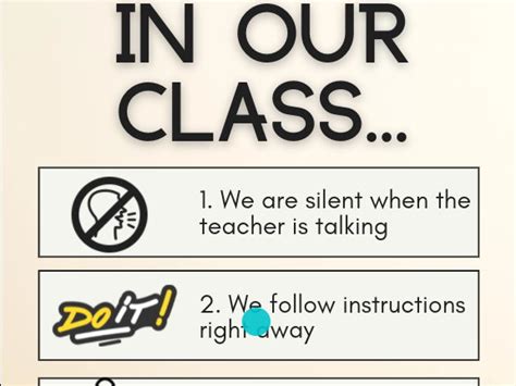 Simple Class Rules Poster Teaching Resources