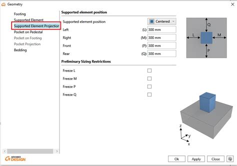 Supported Element Projection