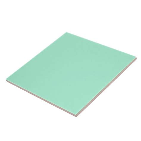 Pastel Green Mint Solid Color Minimalist Ceramic Tile Zazzle