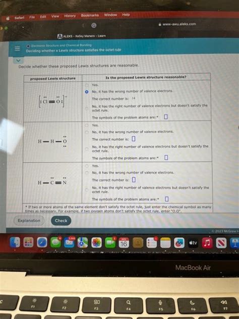 Decide Whether These Proposed Lewis Structures Are Chegg