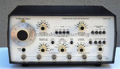 Pulse Function Generator 20 Mhz 191 Equipment Wavetek Corporation
