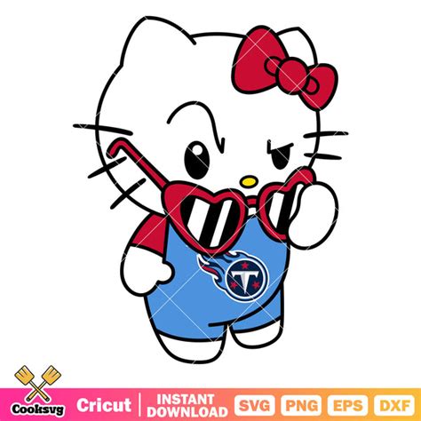Hello Kitty Tennessee Titans Sunglasses Svg Tennessee Titans Games Sv