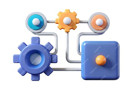 Smart Automation Flow With Gears And Data Streams Ai Powered Technology