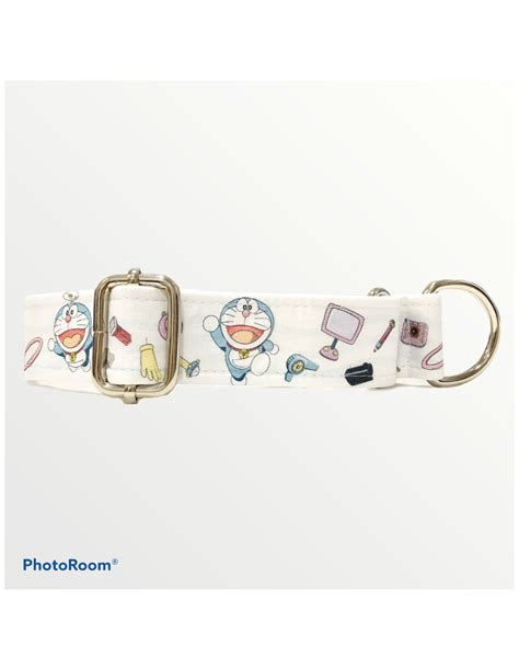 Collar Para Perro Con Estampado De Doraemon Blanco