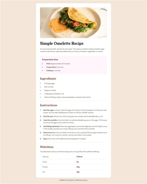 Responsive Recipe Page Using Flexbox Coding Challenge Solution Frontend Mentor