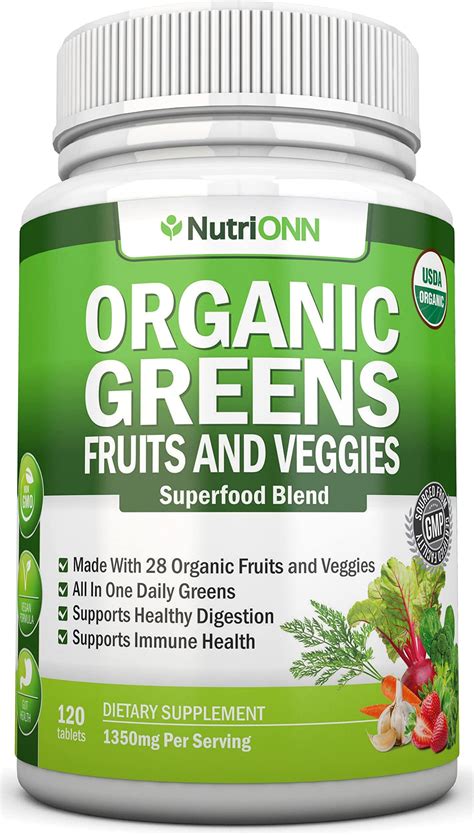 Organic Super Greens 150 Capsules Green Juice Superfood