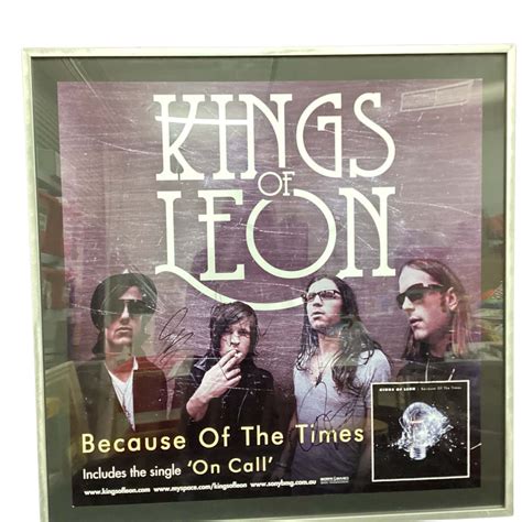 Helen Kings Of Leon Because Of The Times Signed By Artists Promotion