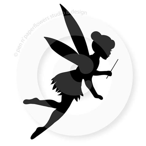 Flying Tinkerbell Stencil Flying Tinkerbell Stencil