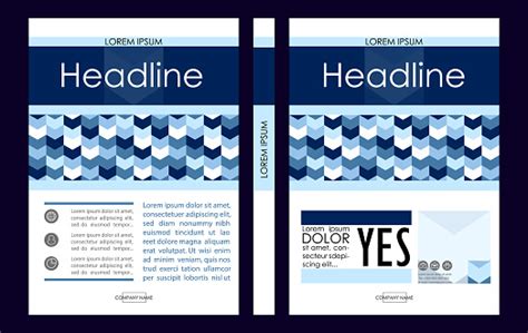 블루 A4 비즈니스 책 표지 디자인 서식 파일입니다 포트폴리오 브로셔 연례 보고서 전단지 잡지 학술지 웹사이트에 대 한 좋은 0명에 대한 스톡 벡터 아트 및 기타 이미지