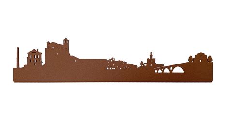 Balaguer City Skyline Souvenir Metal Rusty Skylines Of The World