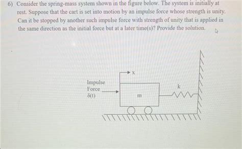 Solved 6 Consider The Spring Mass System Shown In The