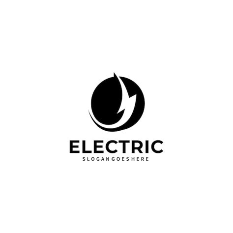 Logotipo Electro Ligar Vetor Premium