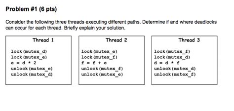 solved consider the following three threads executing