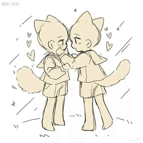 Q版模板双人 花瓣网