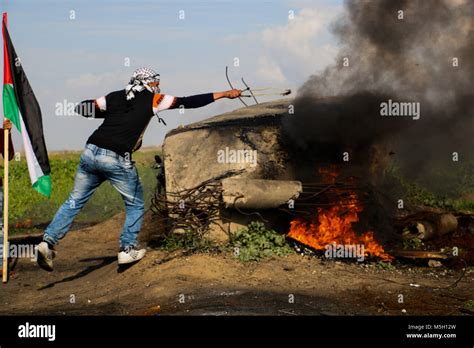 February 23 2018 Clashes Break Out Between Palestinians And Israeli