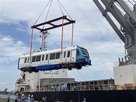 捷運三鶯線首列車抵台 造型外觀搶先看 生活 中央社 Cna