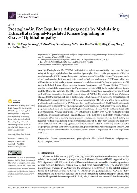 Pdf Prostaglandin F2α Regulates Adipogenesis By Modulating
