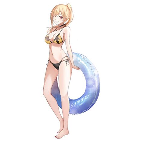 My Dress Up Darling Marin Kitagawa Bikini Pool Donut Anime Sticker