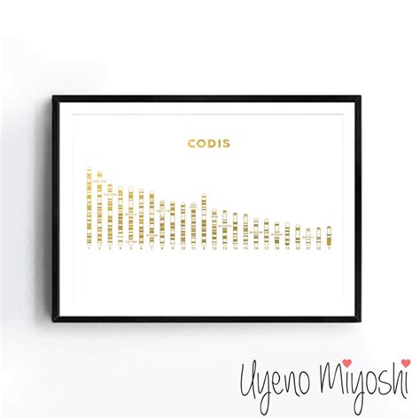 Combined Dna Index System Gold Foil Print Gold Print Custom Etsy