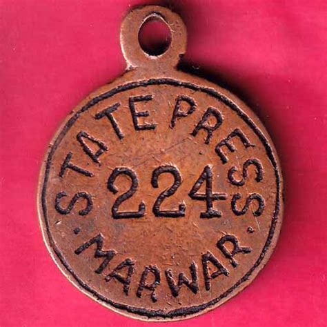Token State Press Marwar Token Fb Indian Coins Hub