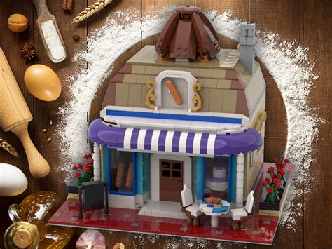 Lego Moc Modular Bakery Shop By Gabizon Rebrickable Build With Lego