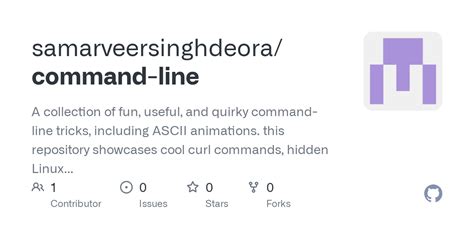 Command Linereadmemd At Main · Samarveersinghdeoracommand Line · Github