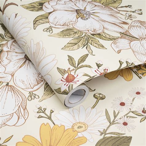 Umiggee Flower Wallpaper Daisy Multicolor Peel And Stick Wallpaper Self
