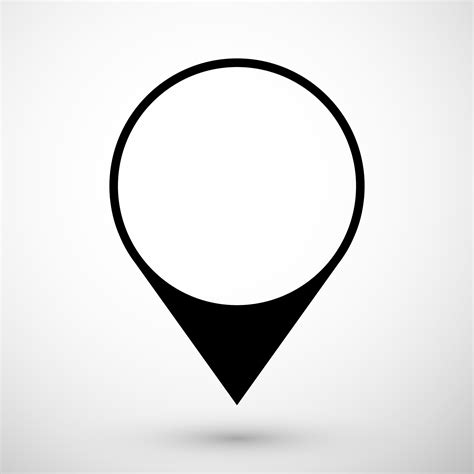 Map Pointer Icon In Flat Style With Shaddow Navigator Symbol Isolated On Gray Background