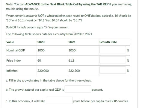 solved note you can advance to the next blank table cell by