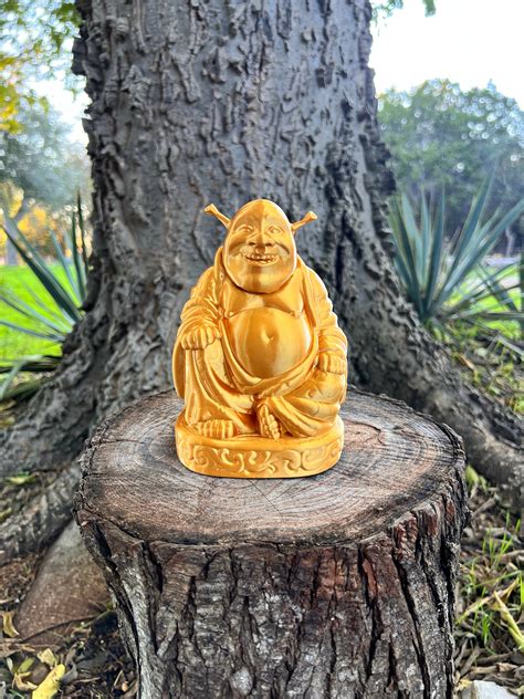 Shrek Buddha Statue 3d Printed Home Decor Desk Ornament Etsy Hong Kong