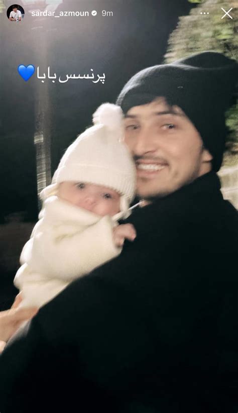 سردار و رونمایی از اولین عکس پدر دختری ورزش سه